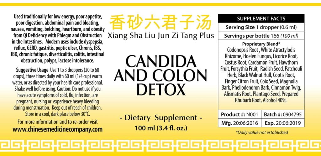 Candida & Colon Detox Remedy Organic Traditional Herbal Extract 100ml ...